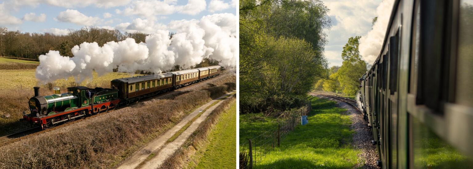 Sunset Observation Rides on the Golden Arrow - The Bluebell Railway in ...